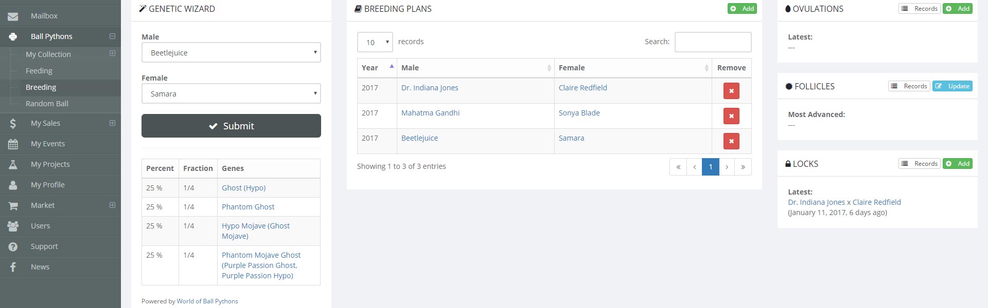 PythonHead - Quality Ball Pythons & Tracking Software